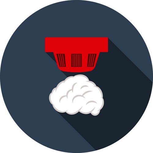 Smoke sensor icon Royalty Free Vector Image - VectorStock