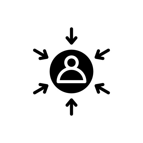 Customer centricity icon isolated on white Vector Image