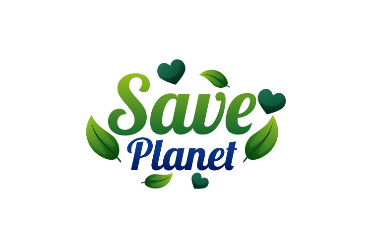 Environmental sticker set Royalty Free Vector Image