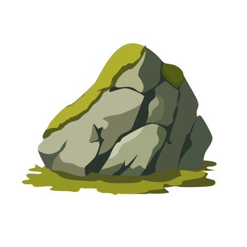 Giant rock large boulder Royalty Free Vector Image
