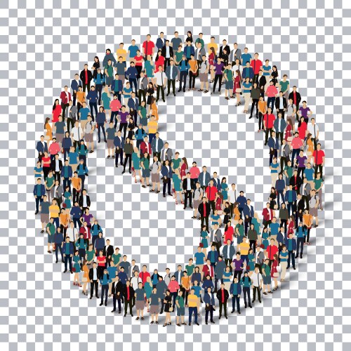 Abstract business symbol people transparency Vector Image