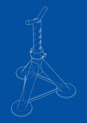 Axle stand isolated Royalty Free Vector Image - VectorStock
