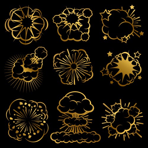 Cartoon disappear explode bomb explosion Vector Image