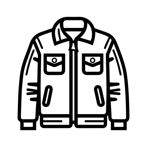 Jacket icon or modern line symbol art Royalty Free Vector