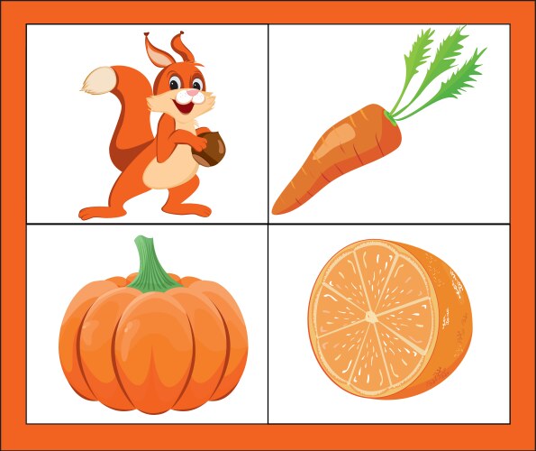 Teach with children color training material Vector Image