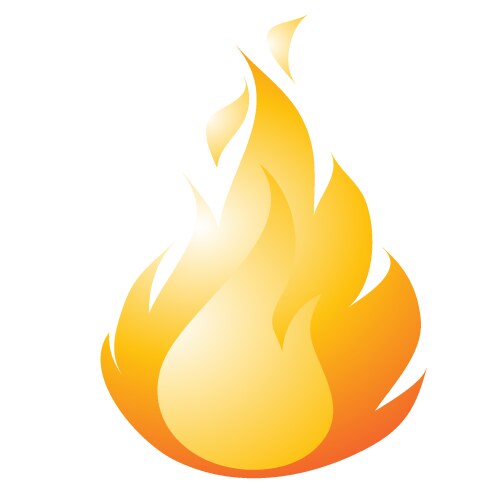 Ignition emblem burning flammable fire isolated Vector Image
