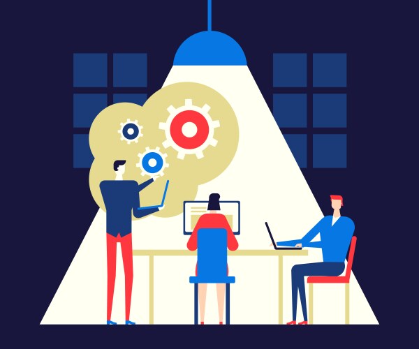 Vintage street light - flat design style single Vector Image