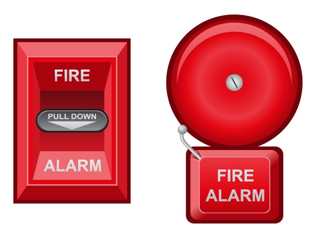 Fire alarm firefighting item Royalty Free Vector Image