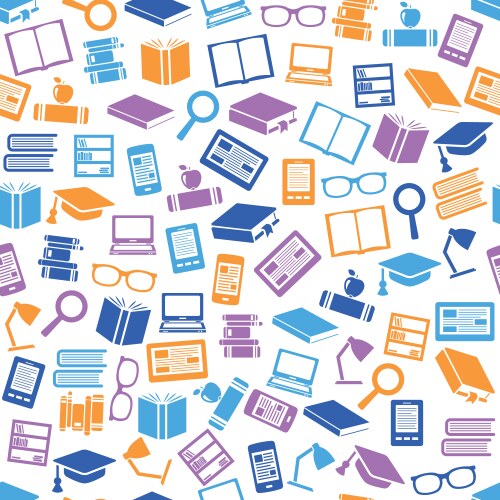 Office seamless pattern Royalty Free Vector Image