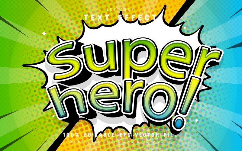 Retro super hero comic fun font design Royalty Free Vector