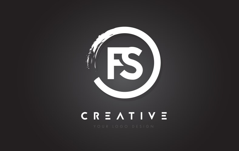 Fs letters logo design slim creative simple black Vector Image