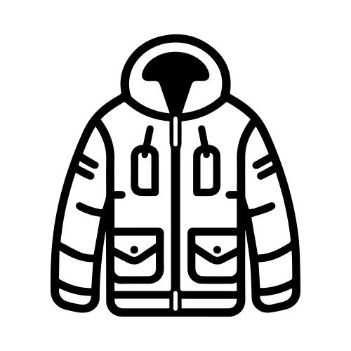 Jacket icon or modern line symbol art Royalty Free Vector
