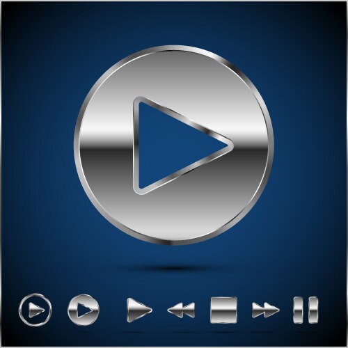 Metal button Royalty Free Vector Image - VectorStock