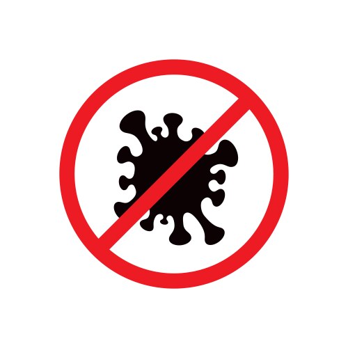 Stop virus 001 Royalty Free Vector Image - VectorStock