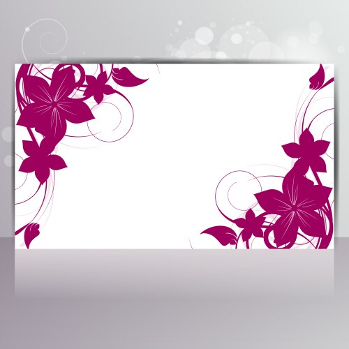 Abstract card with floral background Royalty Free Vector