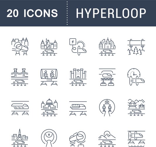 Hyperloop future public transport Royalty Free Vector Image