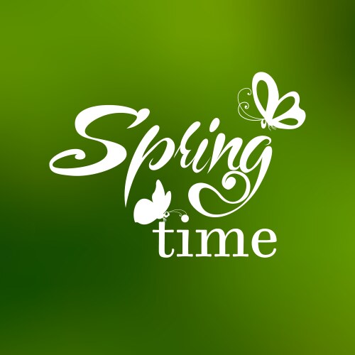 Typographic design lettering spring Royalty Free Vector