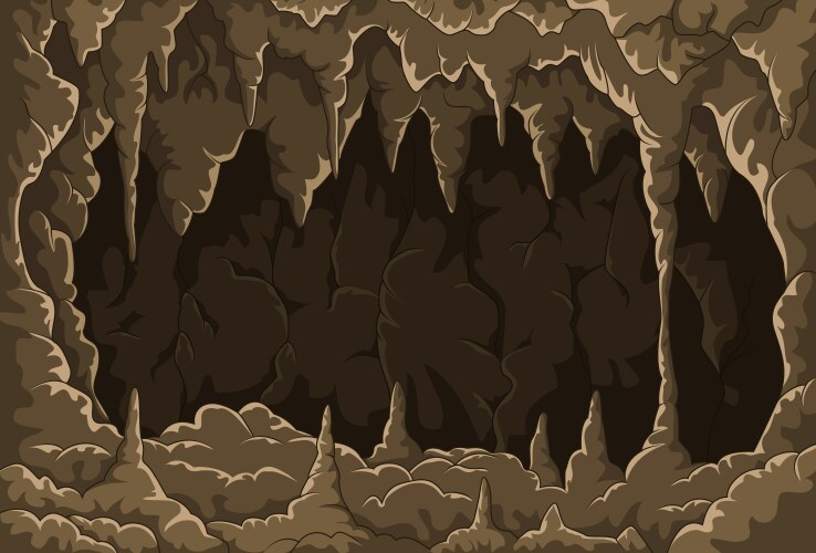 Cartoon cave isolated on white background Vector Image
