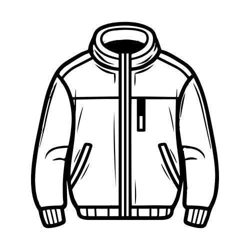 Jacket icon or modern line symbol art Royalty Free Vector