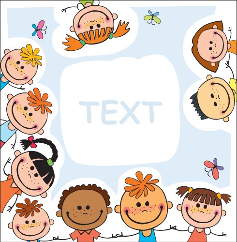 Colorful Cartoon Kids Background Royalty Free Vector Image