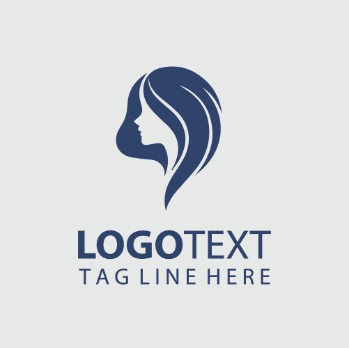 Girl hair logo Royalty Free Vector Image - VectorStock