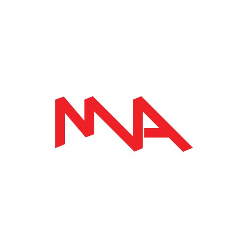 Letter ma simple linked line logo Royalty Free Vector Image