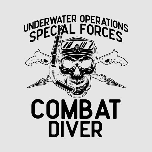 Combat Diver Logo Drager Combat Diver Tee – Mission Essential Gear