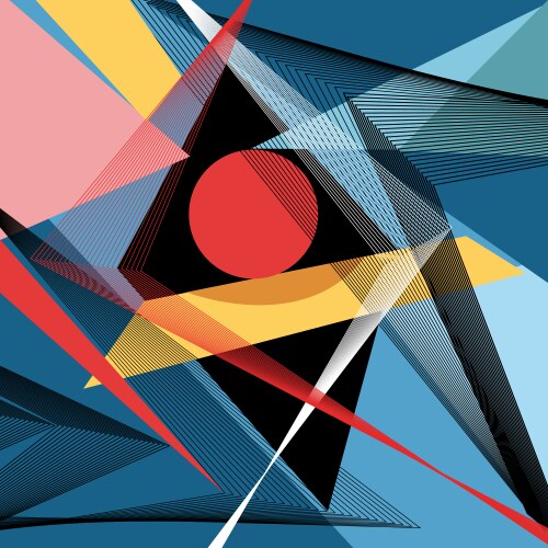 Abstract bright background of geometric Royalty Free Vector