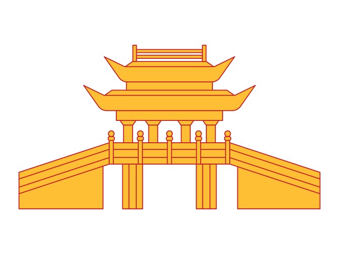 China pagoda temple tower ancient holy building Vector Image