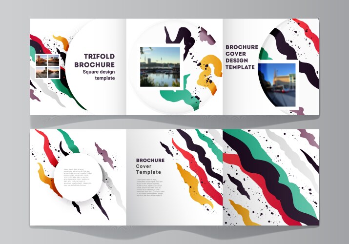 Layout square format covers design Royalty Free Vector Image