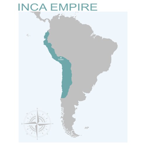 Map of the inca empire Royalty Free Vector Image