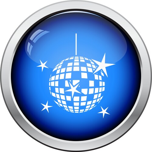 Night clubs disco sphere icon Royalty Free Vector Image