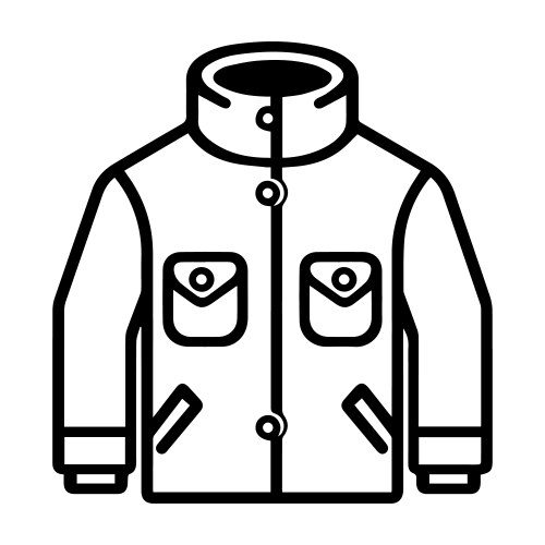 Jacket icon or modern line symbol art Royalty Free Vector