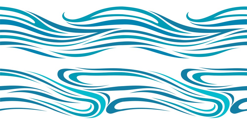 Seamless waves Royalty Free Vector Image - VectorStock