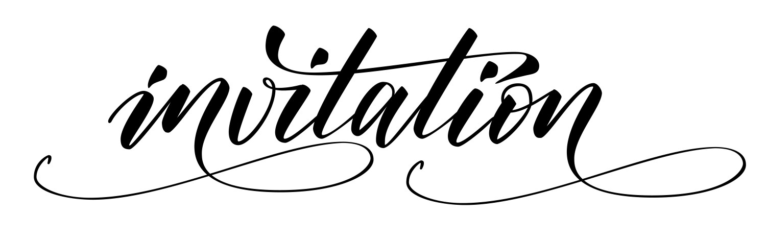 Invitation paper word sign with colorful spectrum Vector Image