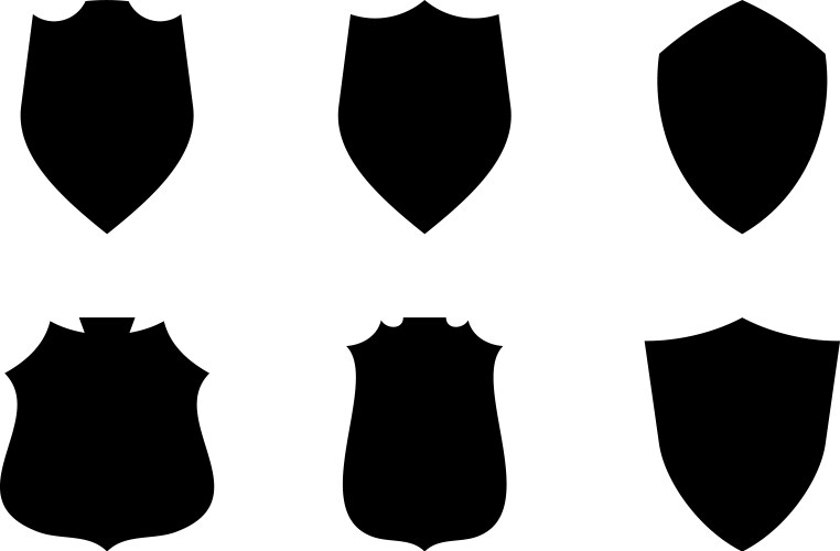 Shield emblem badge logos pictogram symbol Vector Image
