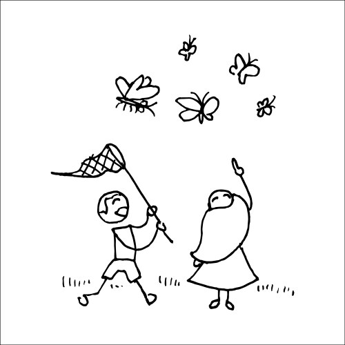 Catching net Royalty Free Vector Image - VectorStock