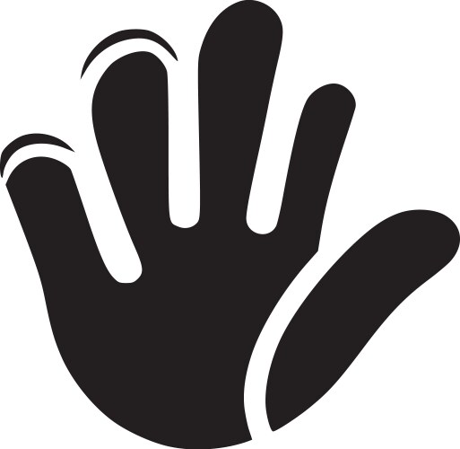 Palm hand icon design template isolated Royalty Free Vector