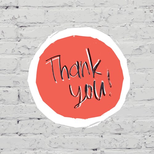 Thank you card design template Royalty Free Vector Image