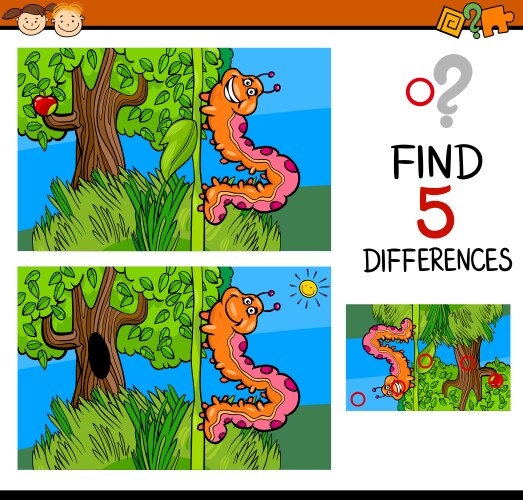 Educational differences task Royalty Free Vector Image