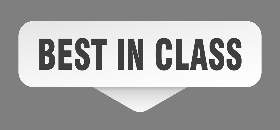 Best in class sticker sign Royalty Free Vector Image