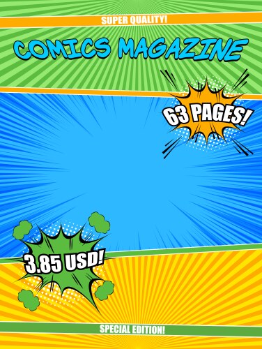 Editable Comic Book Cover Vector Images (over 130)