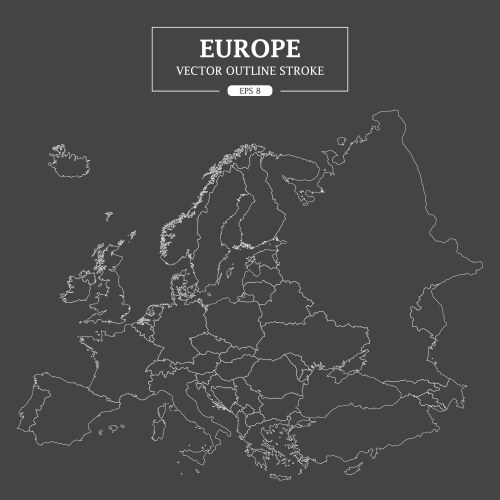 Outline Maps of European Countries Vector Images (over 12,000)