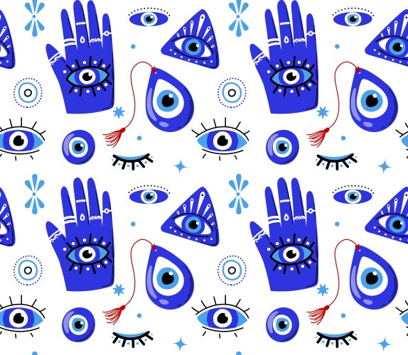 Greek Blue Evil Eye Turkish Traditional Vector Images (over 730)
