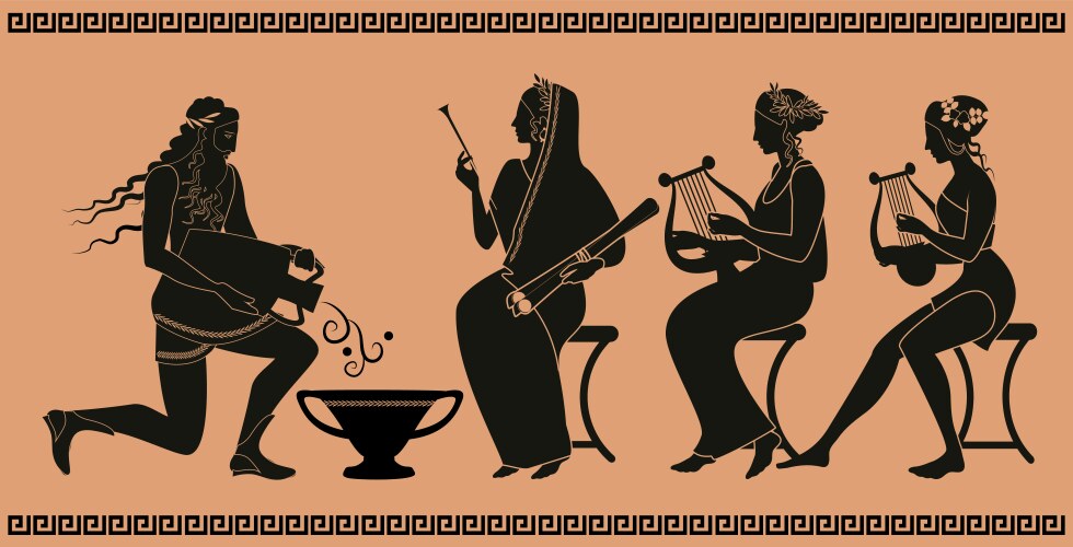 Ancient greek people Royalty Free Vector Image