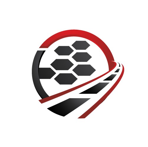 Creative road construction logo design sign Vector Image