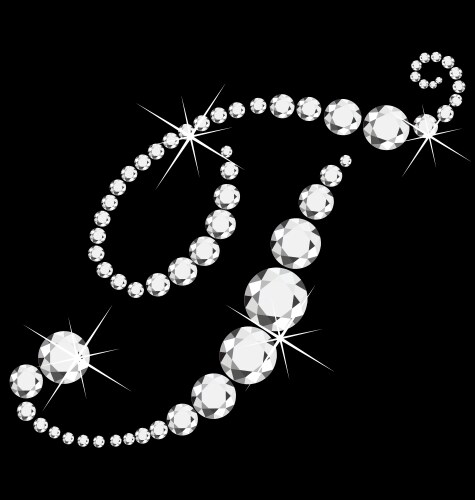 Diamond alphabetic letters of p Royalty Free Vector Image