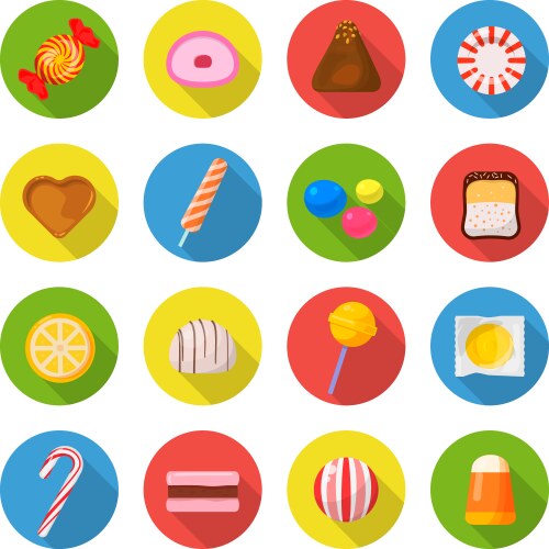 Realistic sweet candy pattern or background Vector Image