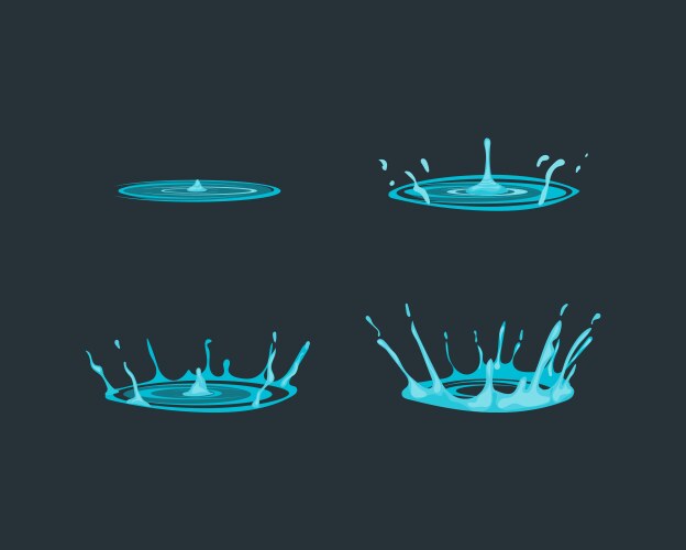Cartoon dripping water effect set on a white Vector Image