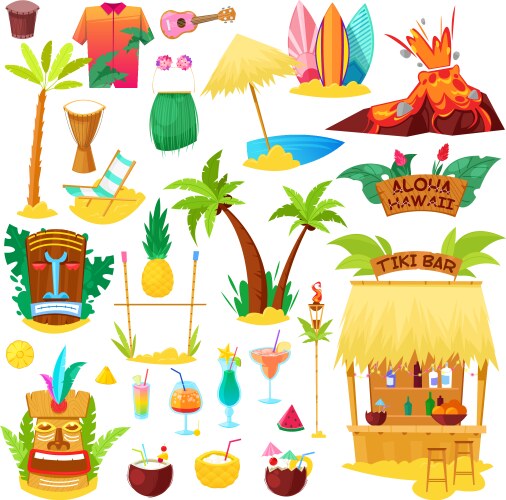 Hawaii surf retro card Royalty Free Vector Image